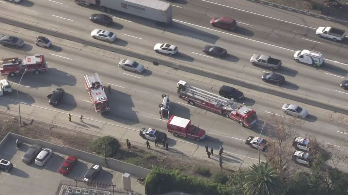 Police Chase on 101 Freeway Ends in Crash near Downtown LA – NBC Los ...