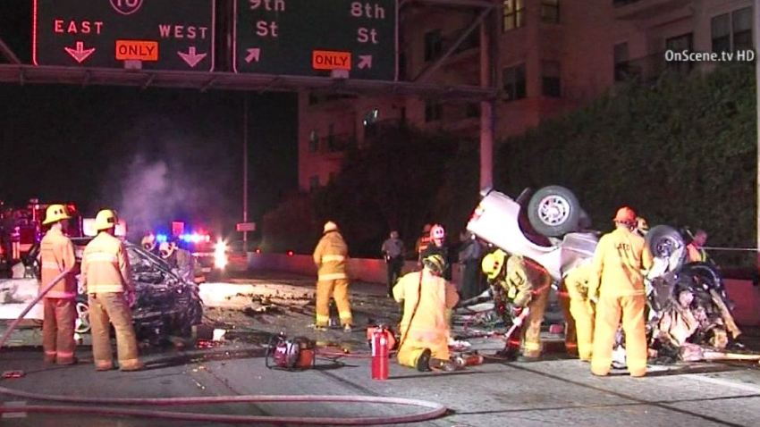 Two Killed In Dtla 110 Freeway Crash After Driver Makes U Turn To Evade