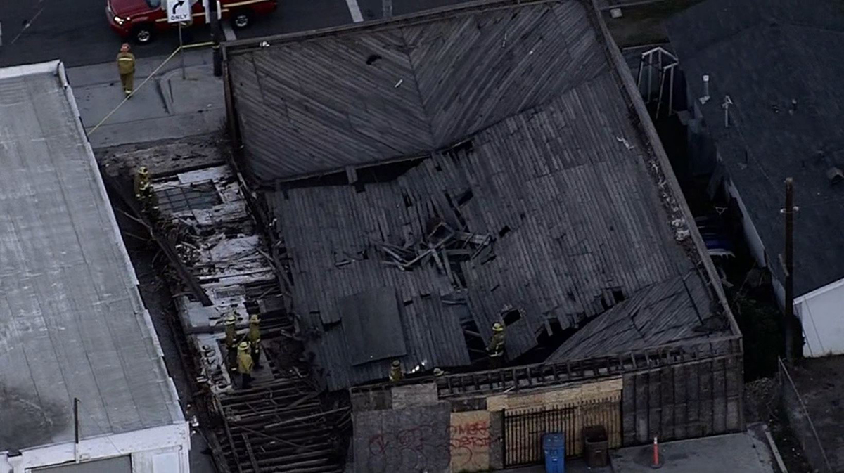 Roof of Abandoned Building in South LA Collapses – NBC Los Angeles