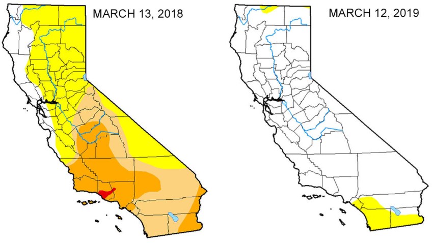 Map: Look at the Drought Difference in California From One Year Ago ...