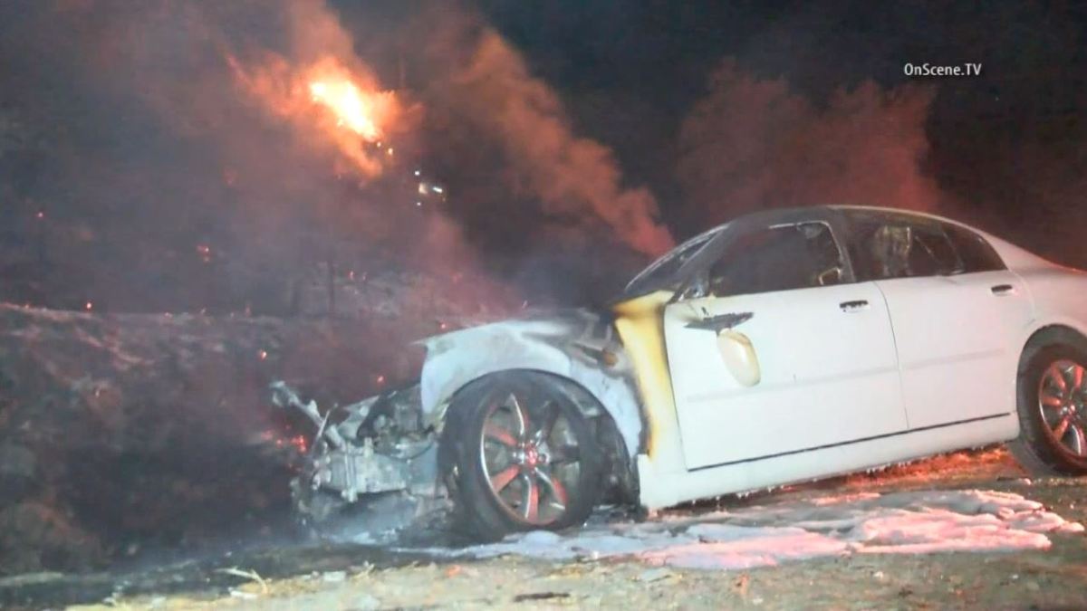 Brush Fire Scorches Hillside Off 91 Freeway – NBC Los Angeles