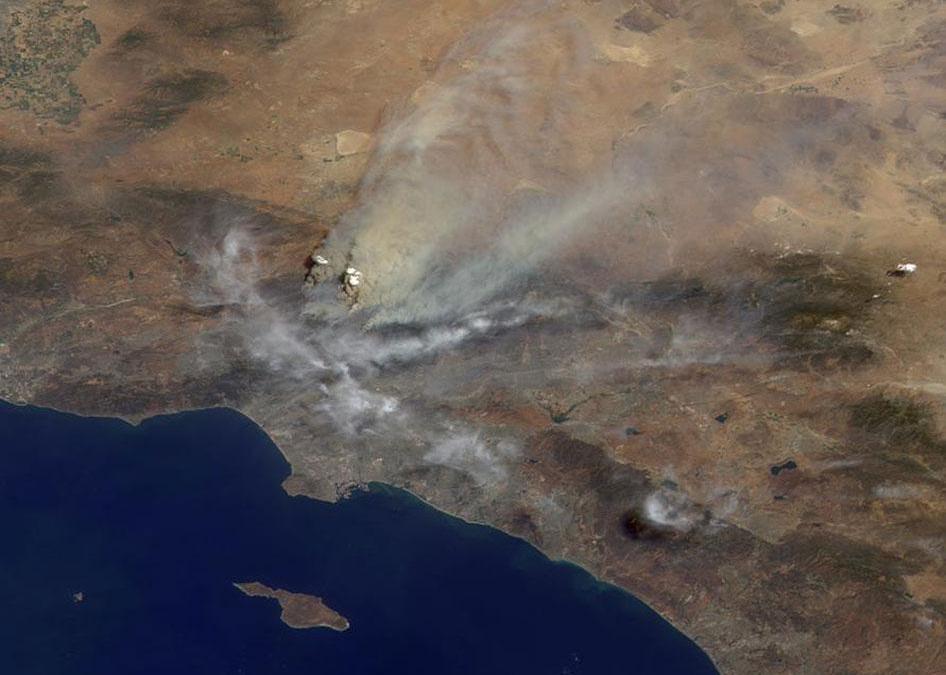 Dramatic Nasa Image Shows Fires From Space Nbc Los Angeles