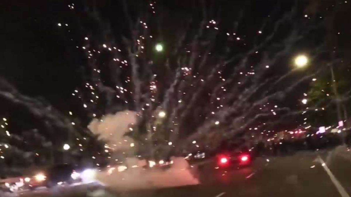 Protesters in Santa Ana Threw Fireworks at Police During Demonstration ...