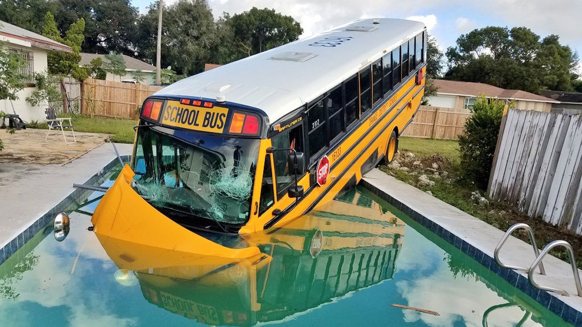 School Bus Plows Into Pool After Crash in Orlando – NBC Los Angeles
