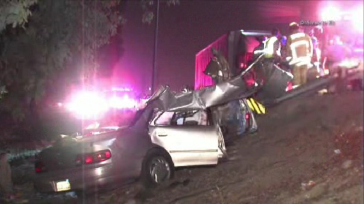Two People Killed When Car Crashes Into Parked Big Rig in Carson – NBC ...