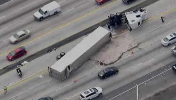 Big Rig Crash Slows 210 Freeway In Irwindale Nbc Los Angeles