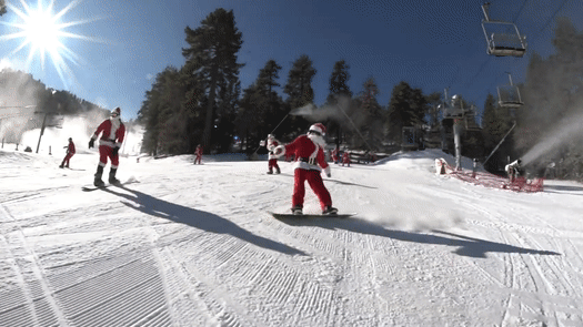 Hundreds of Santas Ski, Snowboard to Raise Climate Change Awareness ...
