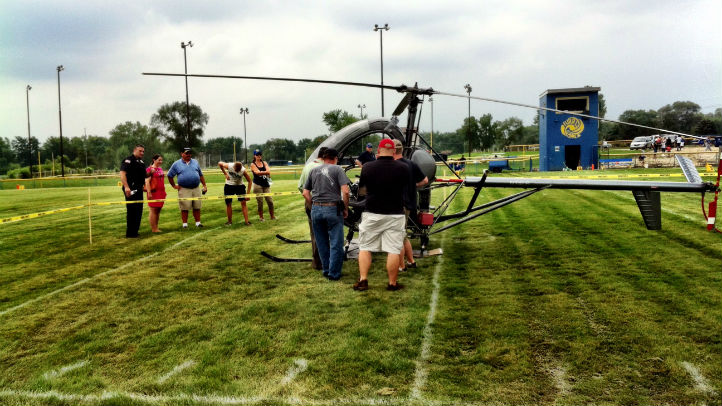 Helicopter Makes Emergency Landing on Suburban Football Field Minutes ...