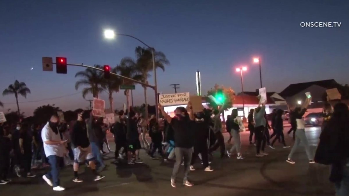 Protesters March in Santa Ana to Call for Answers in the Shooting Death ...