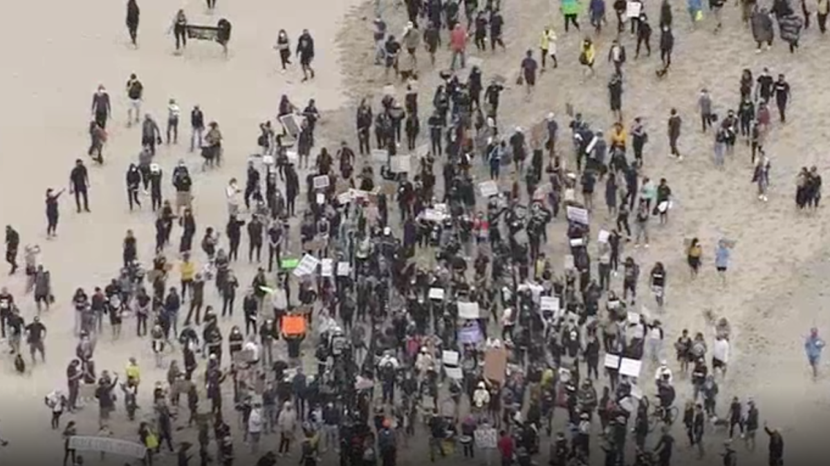 Live Updates: Protesters Take Their Messages to the Beach and SoCal’s ...