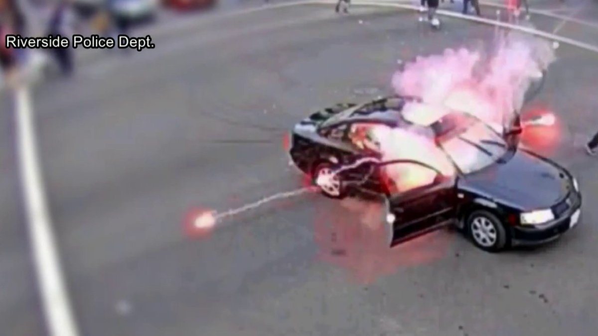 Video of Fireworks Explosion During Riverside Protest Leads to an ...