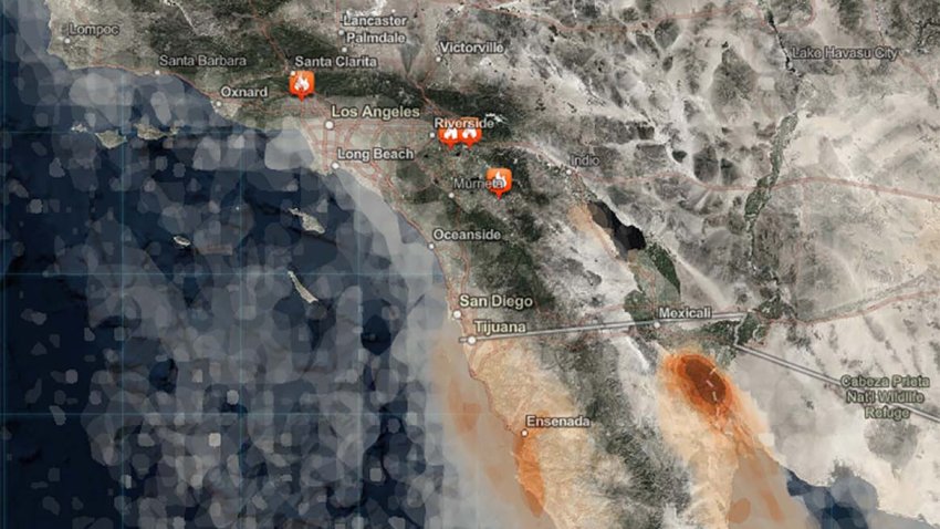 Map: See the Smoke Forecast for Wildfires in California – NBC Los Angeles