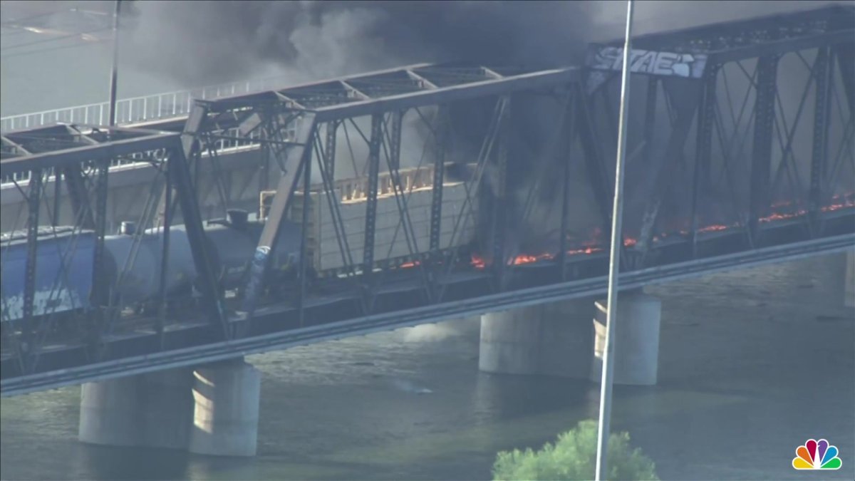 Train Derailment Causes Fire, Bridge Collapse in Arizona – NBC Los Angeles