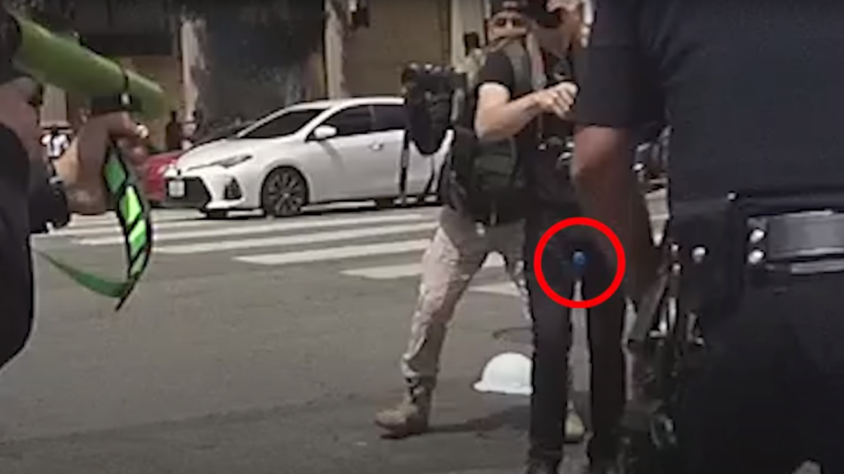 Lapd Footage Shows Officer Shooting Protester In Groin With Less Lethal