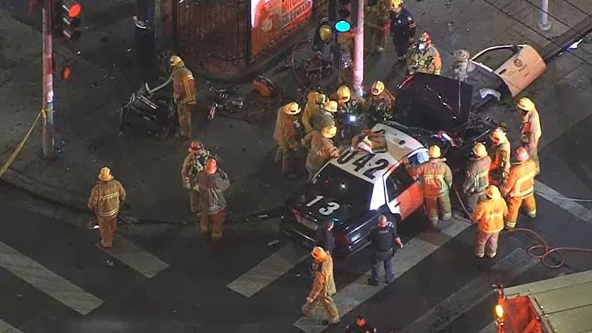 Two LAPD Officers Hospitalized After Two-Car Crash in South LA – NBC ...