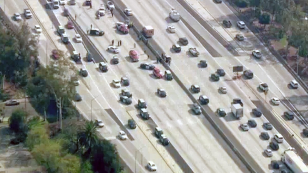 CHP Officer Among Three Injured in 10 Freeway Crash Near Downtown LA ...