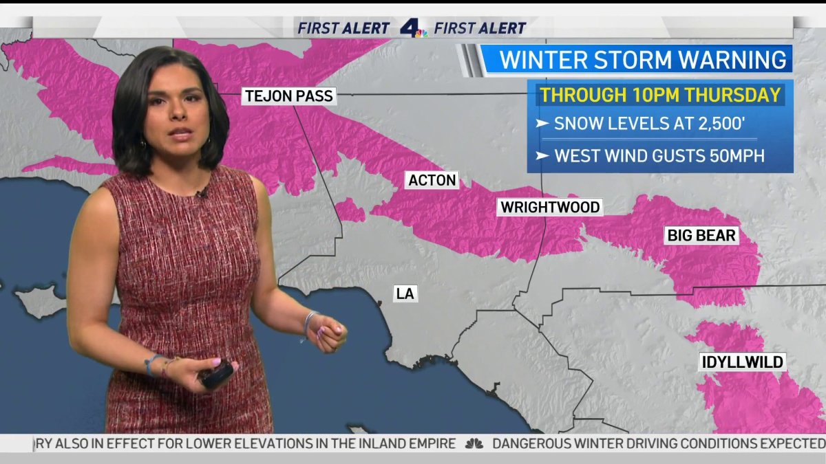 First Alert Forecast: Another Day of Winter Weather – NBC Los Angeles