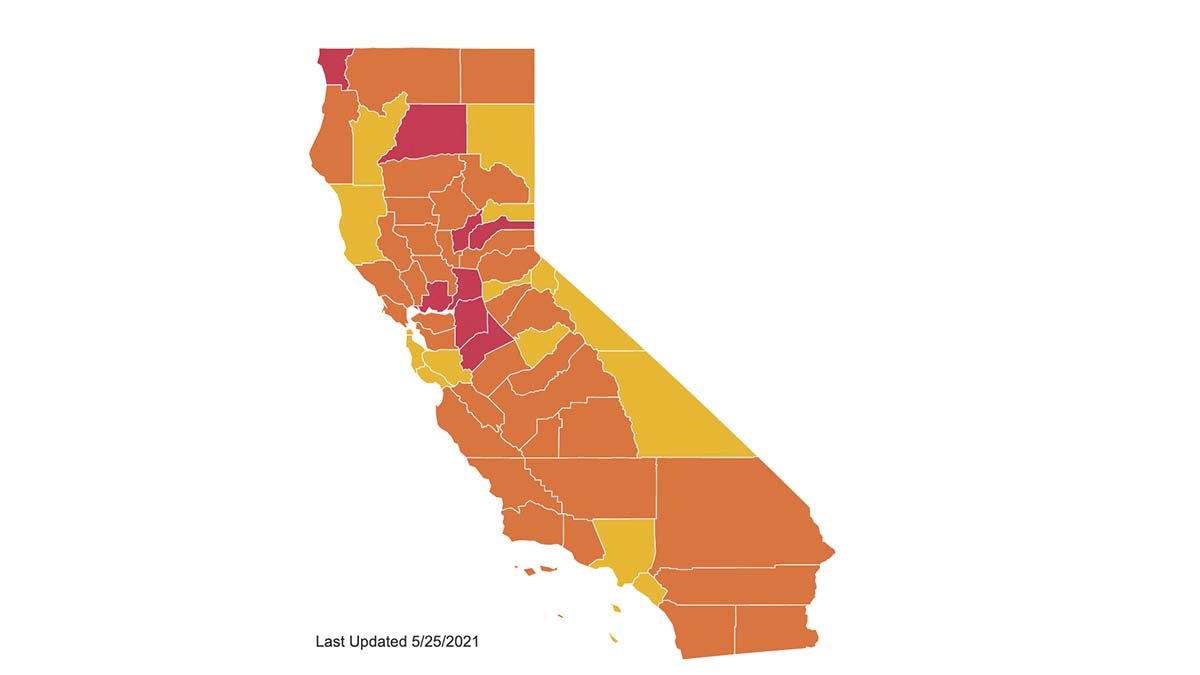 Map: California Pandemic Reopening Tiers – NBC Los Angeles