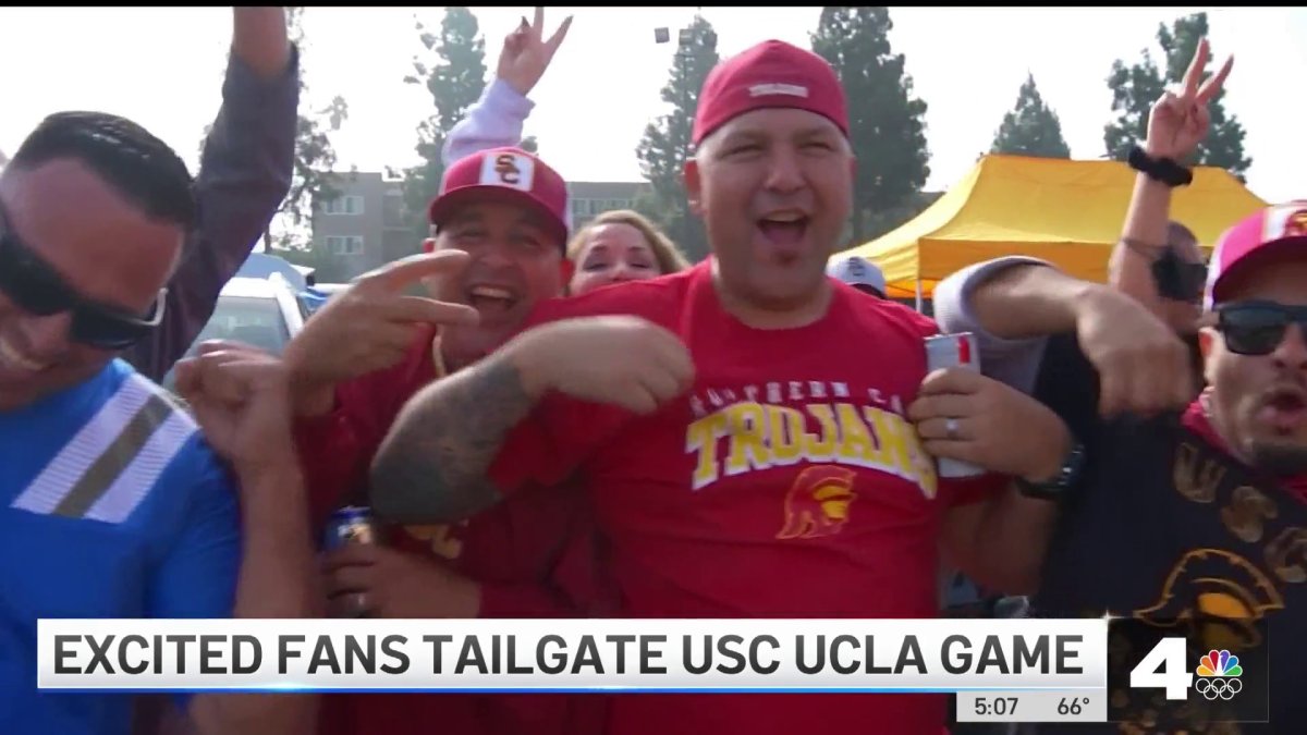 Excited Fans Tailgate at the USC vs. UCLA Game – NBC Los Angeles