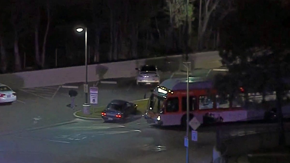 Watch: Chase Driver Nearly Crashes Into Bus – NBC Los Angeles