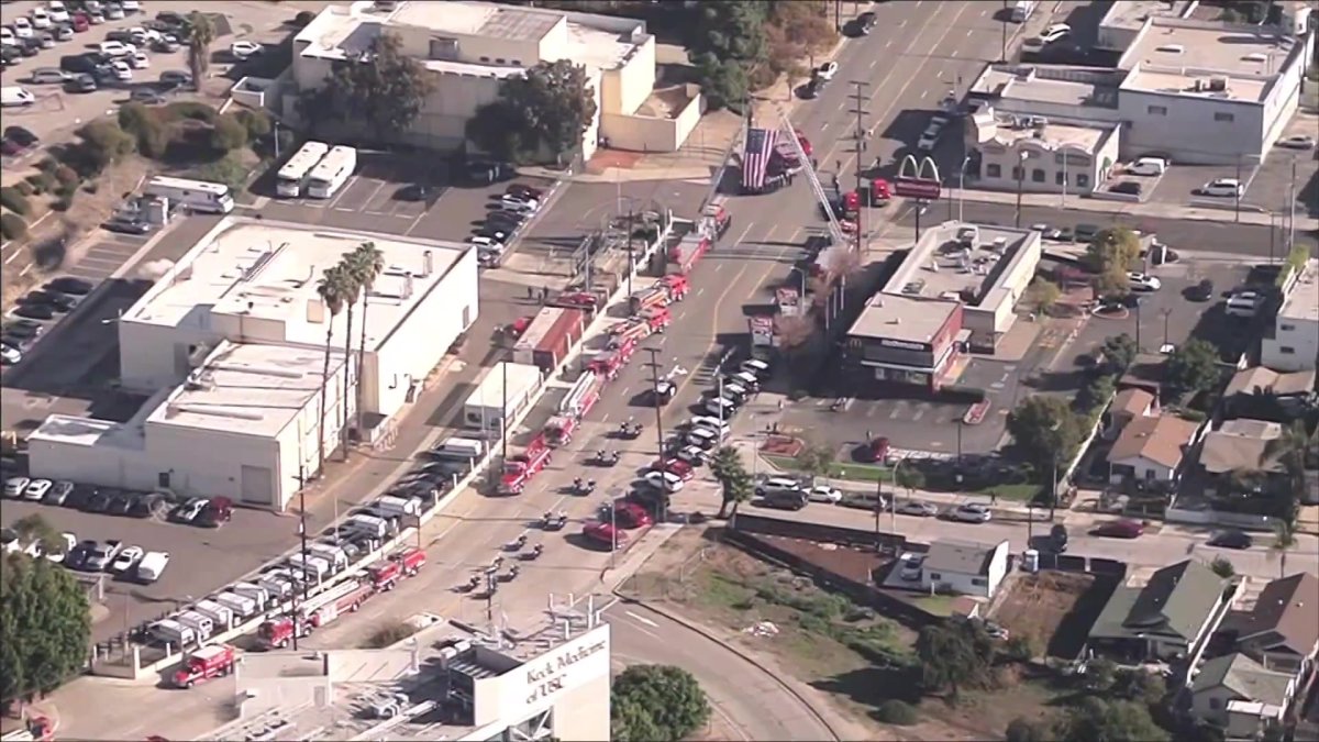 Firefighter Procession Arrives at Medical Examiner’s Office – NBC Los ...