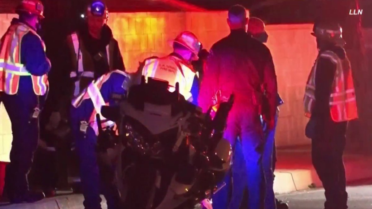 Pedestrian Dies After Crash With Motorcycle Officer Near Azusa Nbc