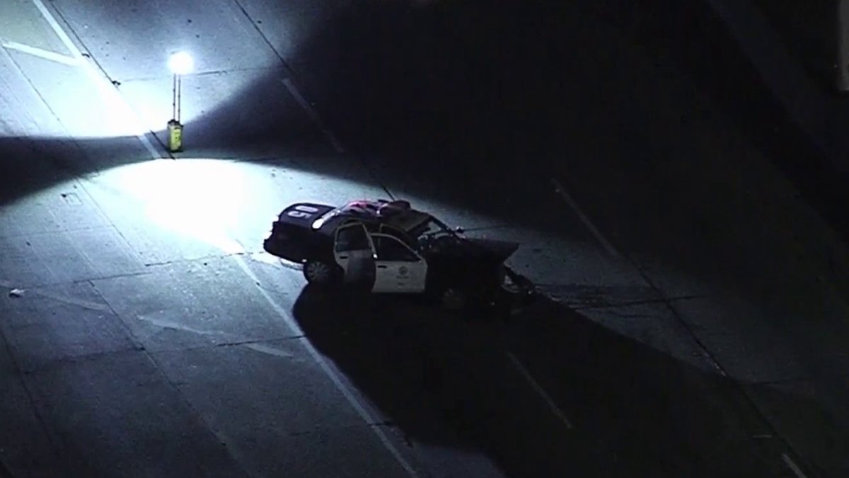 3 LAPD Officers Injured in 110 Freeway Crash – NBC Los Angeles