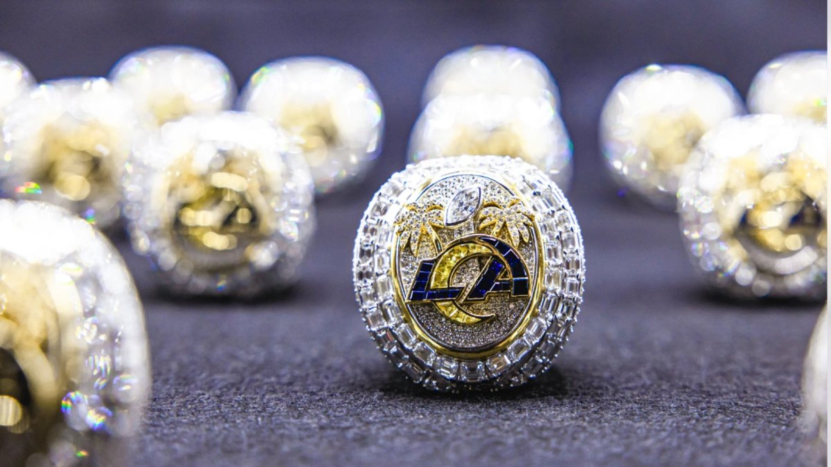 Rams Unveil SoFi Stadium-Inspired, 20-Carat Weight Super Bowl LVI Ring ...