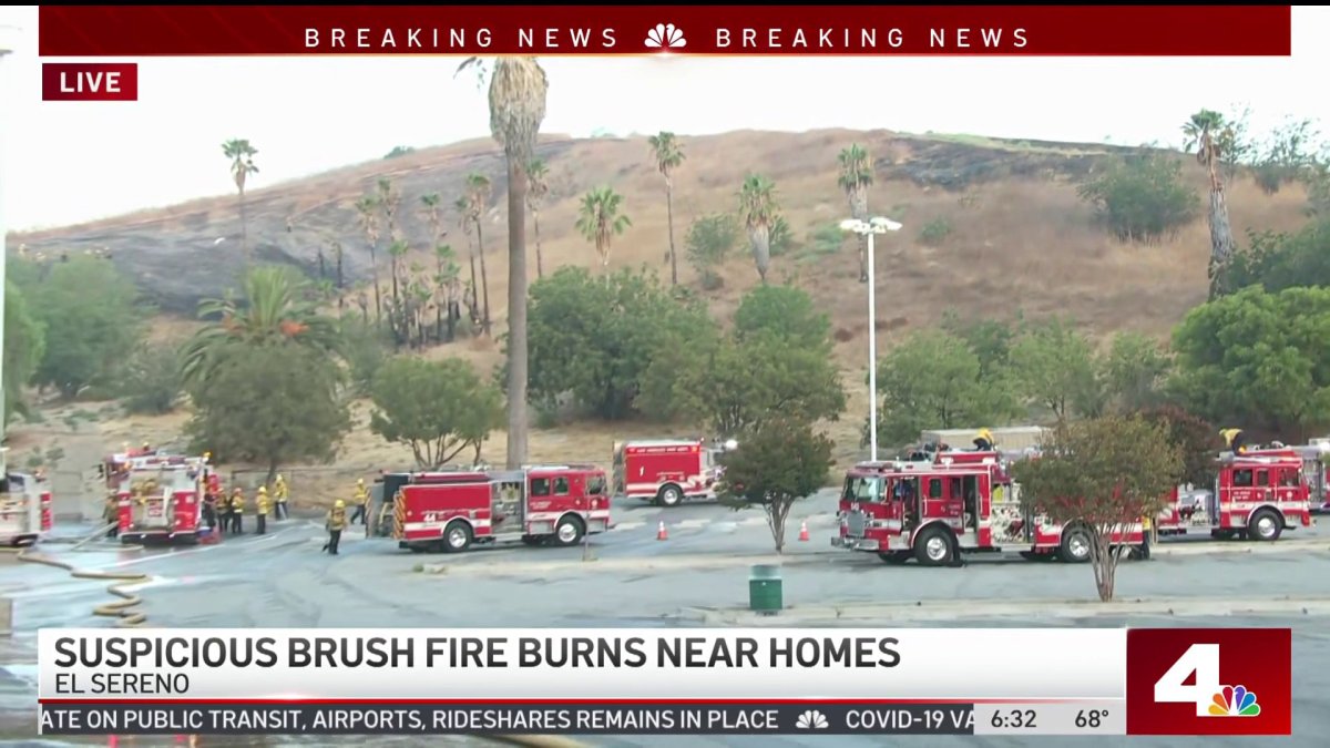Firefighters Knock Down El Sereno Brush Fire – NBC Los Angeles