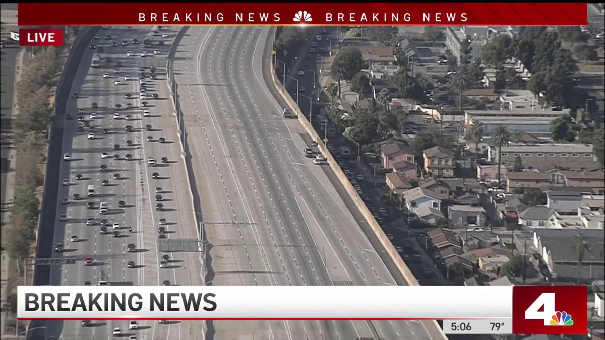 NB Lanes of 110 Freeway Closed Due to Police Activity – NBC Los Angeles
