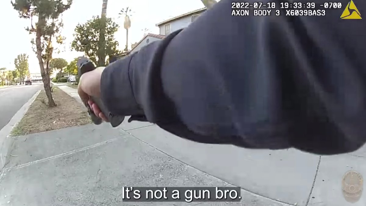 ‘It’s Not a Gun, Bro.’ LAPD Releases Video of Officers Shooting Man ...