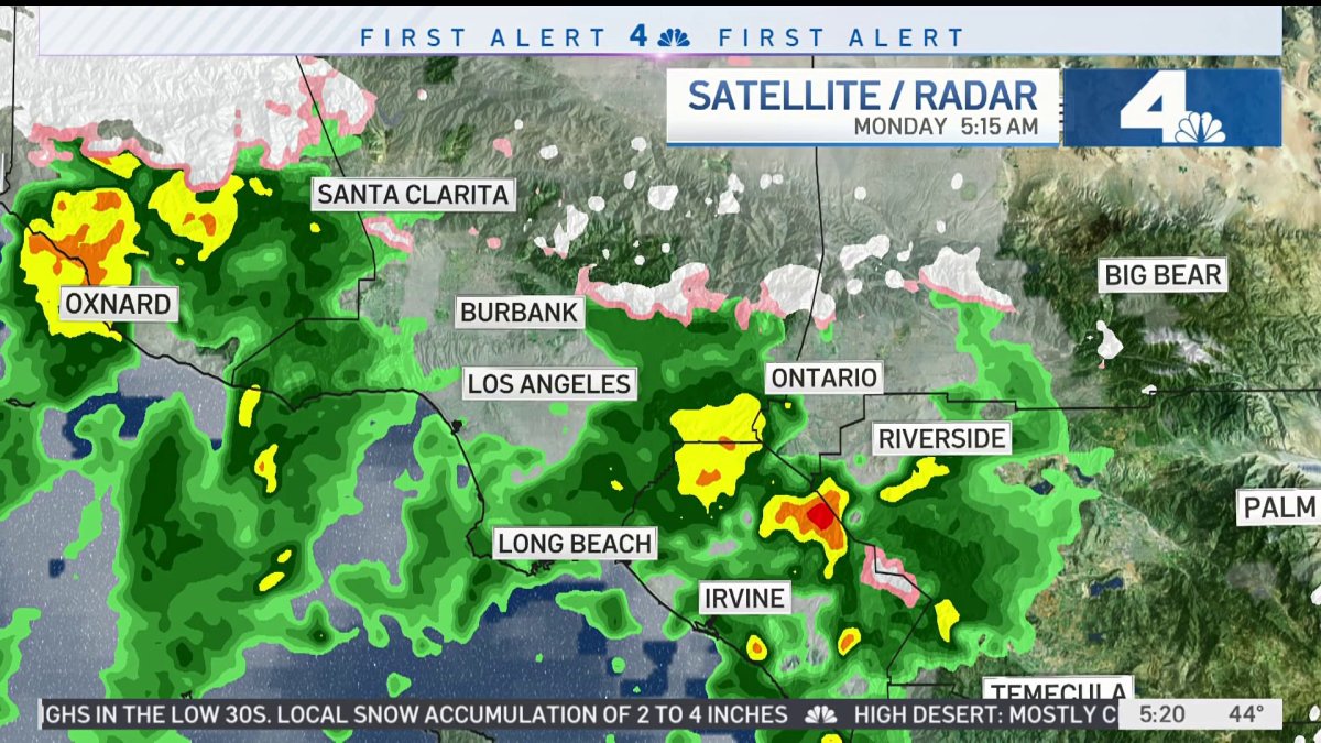 Wet Weather Continues in SoCal, With Snow Expected in Mountains – NBC ...