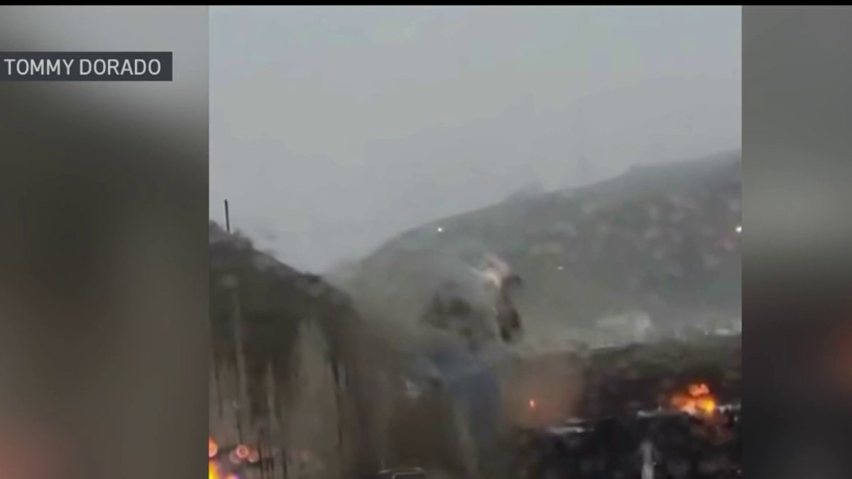 Box Truck Tumbles Off Side of 14 Freeway in Santa Clarita – NBC Los Angeles