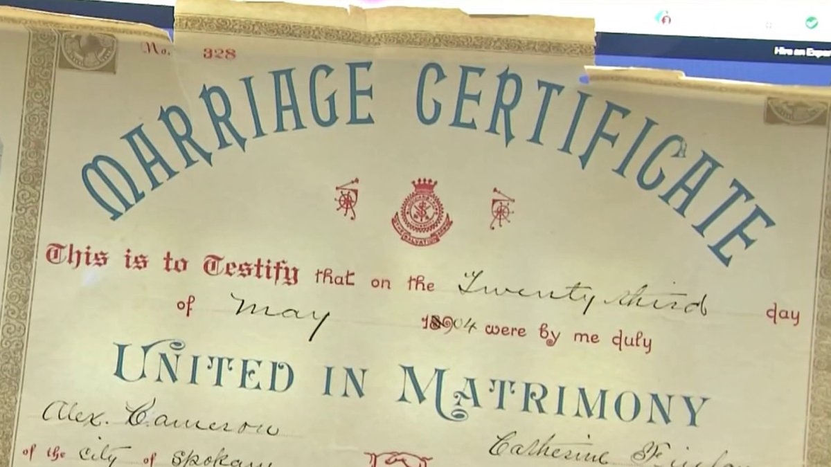 118-Year-Old Marriage Certificate Found in Corona Library Book – NBC ...