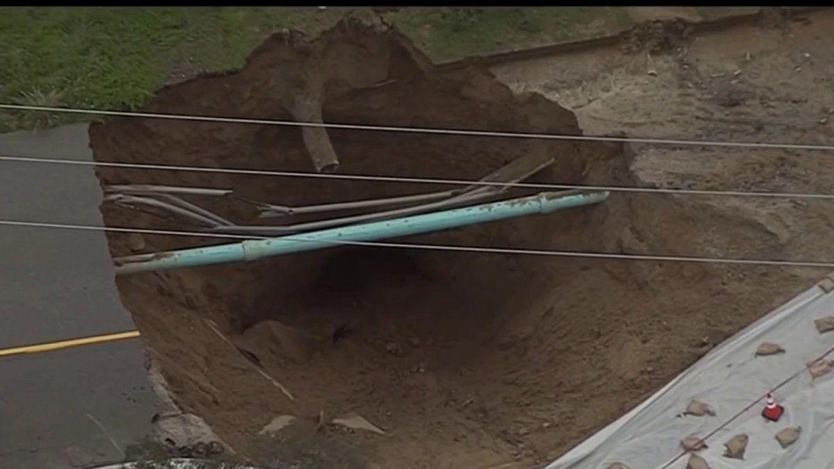 Crews Continue on Repairs for 40-Foot Deep Sinkhole in Chatsworth – NBC ...