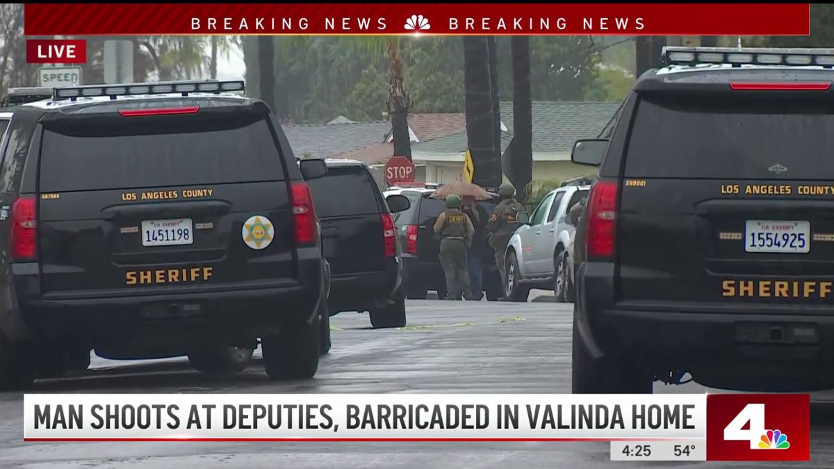 Man Barricades in Valinda Home After Shooting at Deputies – NBC Los Angeles