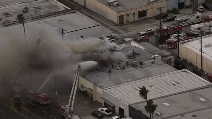Firefighters Attack Commercial Building Fire in Compton – NBC Los Angeles