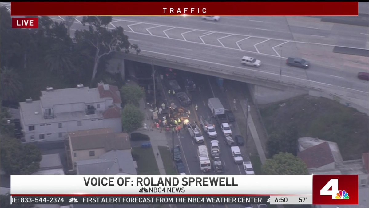 Sepulveda Boulevard Closed Due to Oil Leak Under 405 Freeway Overpass ...