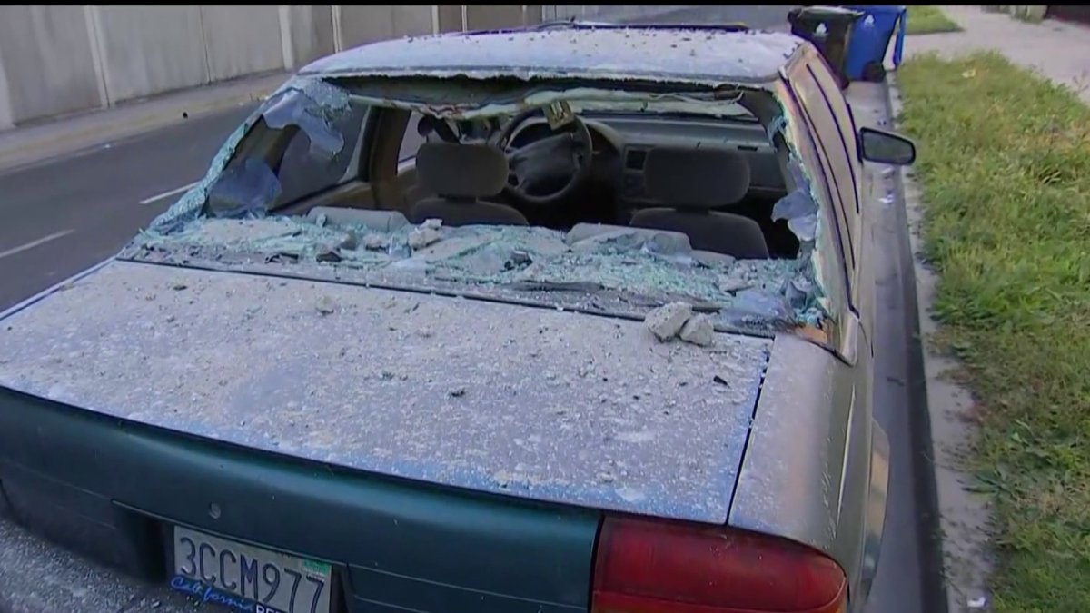 110 Freeway Crash Sends Trash and Debris Into Neighborhood – NBC Los ...