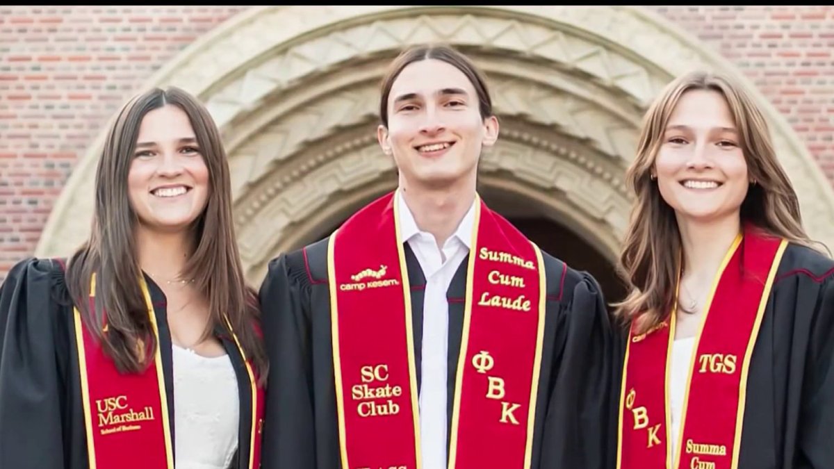 Trojan Trio: Triplets Graduate Top of Class – NBC Los Angeles