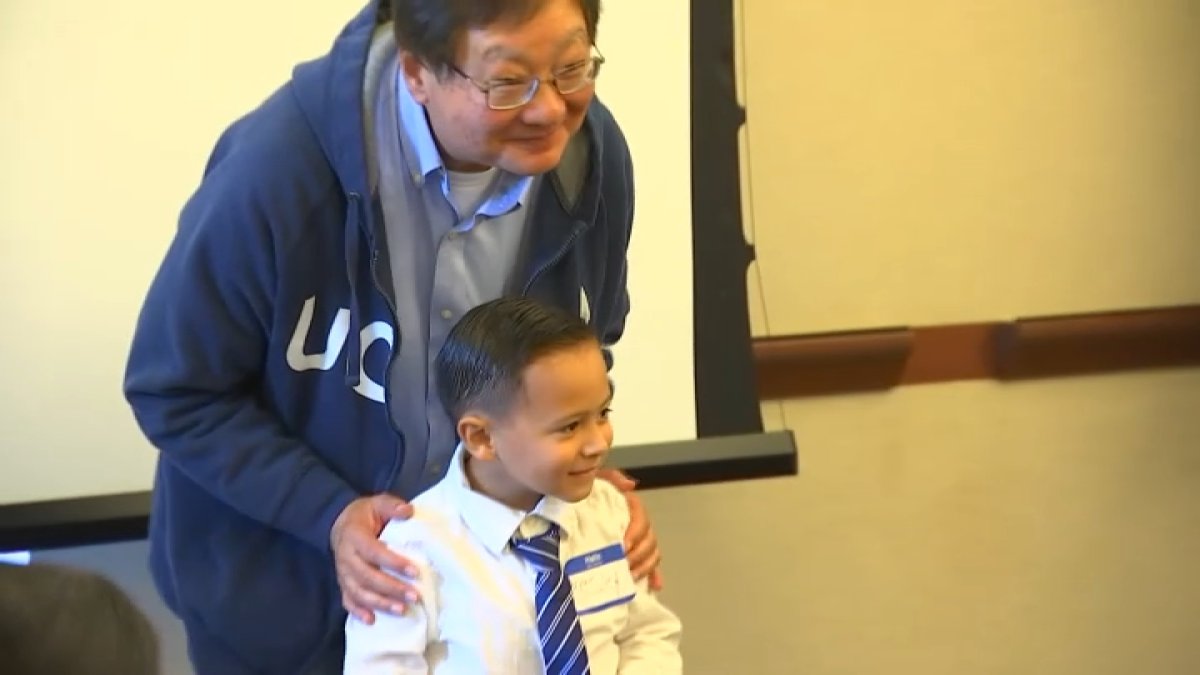 Boy meets 71-year-old blood donor who helped save his life – NBC Los ...
