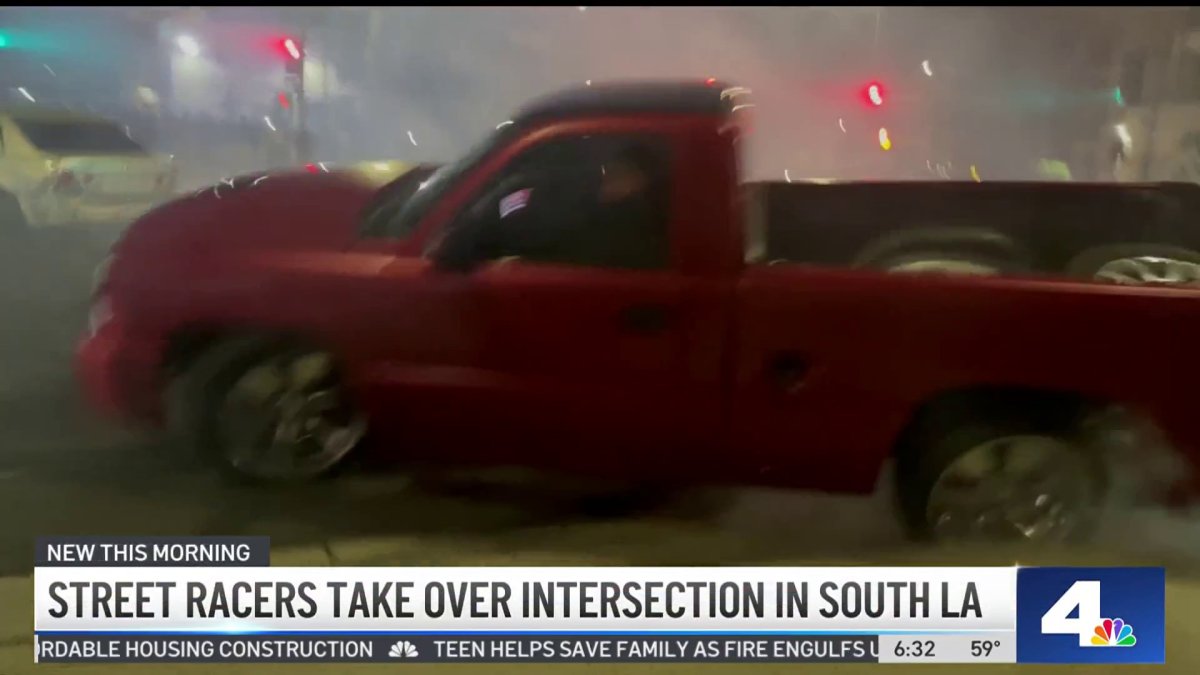 Street Takeover Stops Traffic at South LA Intersection – NBC Los Angeles