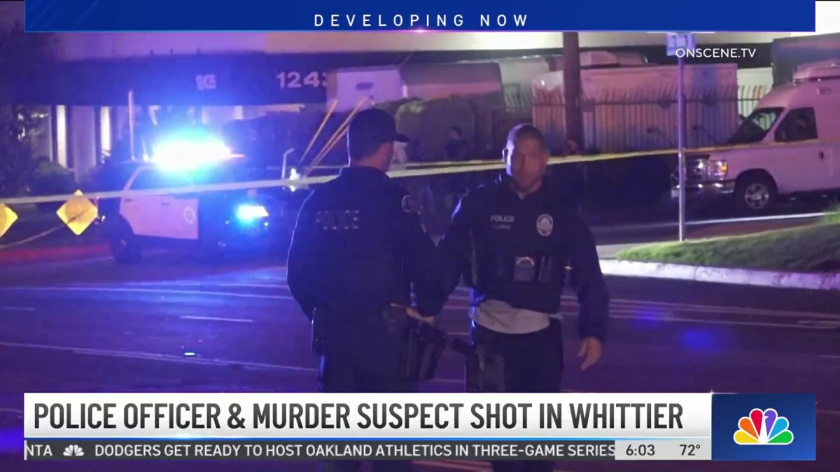 Whittier Officer and Murder Suspect Shot – NBC Los Angeles