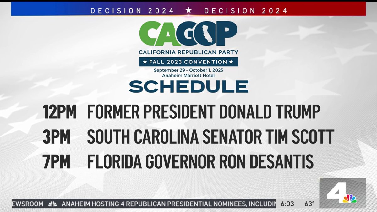 California Republican Party Convention comes to Anaheim – NBC Los Angeles
