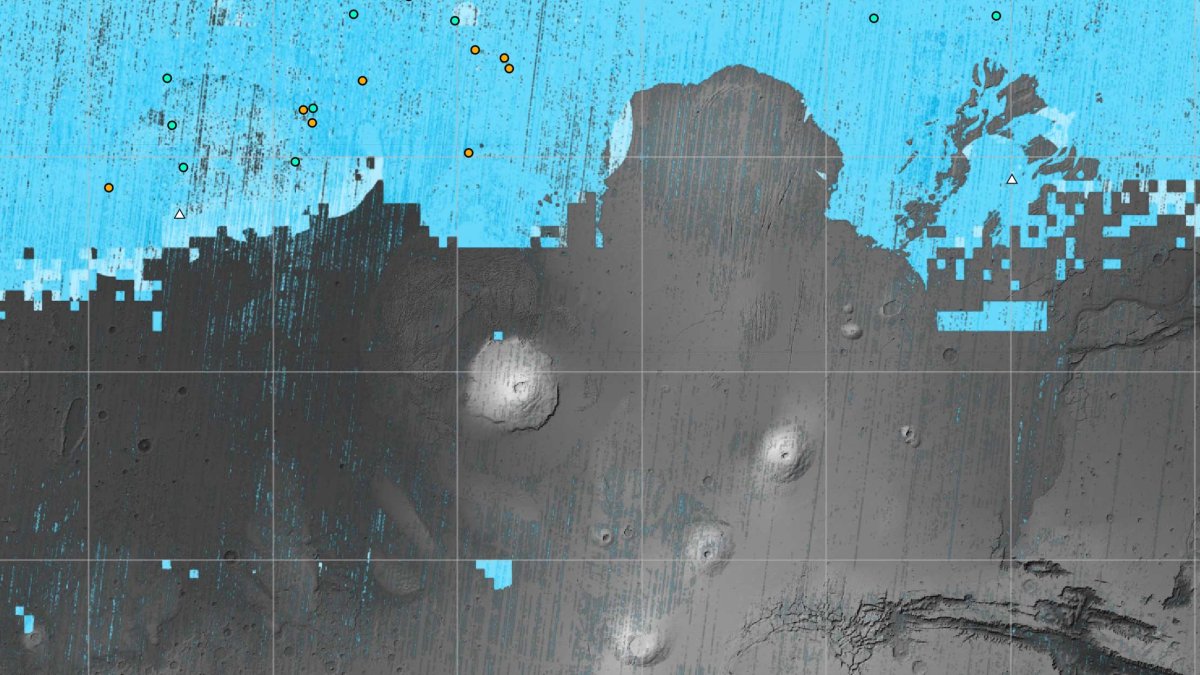 New NASA map shows potentially accessible Martian ice – NBC Los Angeles
