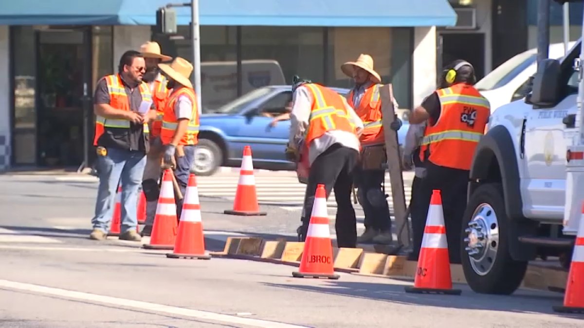 Long Beach installs protective barriers around shop that’s endured car ...