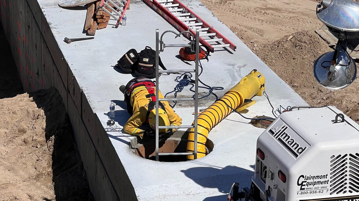 SoCal construction worker rescued from hole on 10 Freeway – NBC Los Angeles