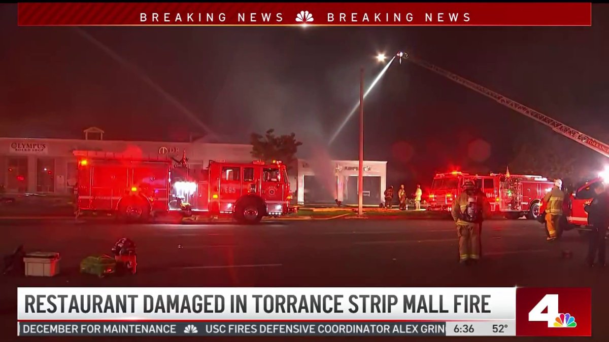 Strip mall fire damages Torrance restaurant – NBC Los Angeles