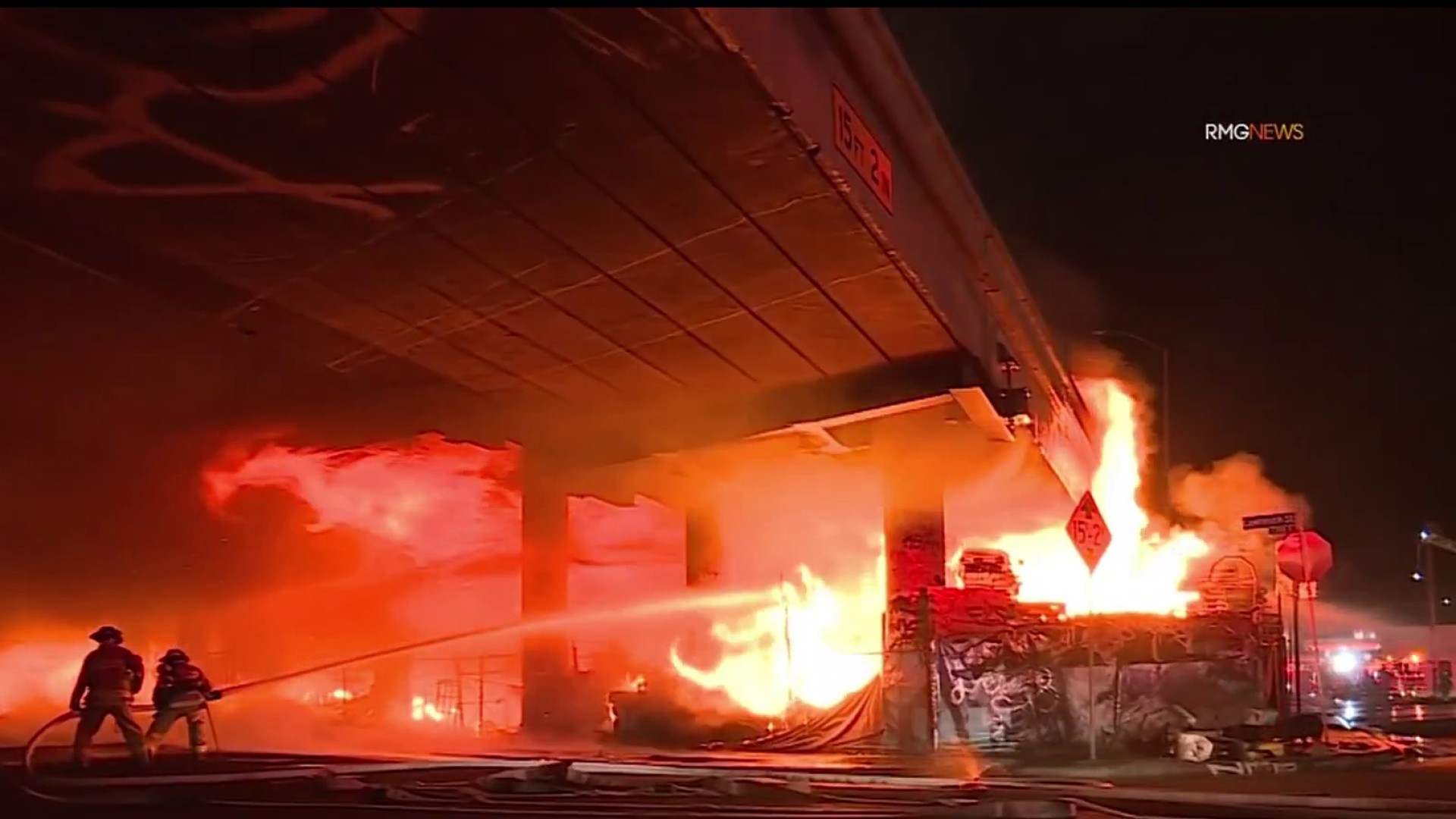 Photos show aftermath of 10 Freeway fire in downtown LA – NBC Los Angeles