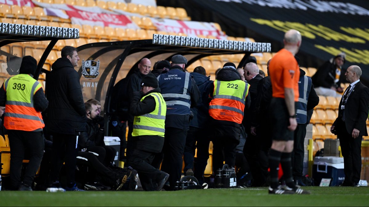 Angry fan chases referee in English third-division game – NBC Los Angeles